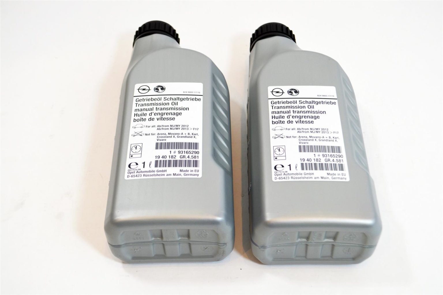 LSC 93165290 : 2 x 1ltr GENUINE Manual Transmission / Gearbox Oil SAE75 ...