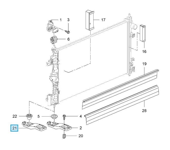 LSC 23120322 : GENUINE Radiator Lower Bracket - NEW - Leader Specialist ...